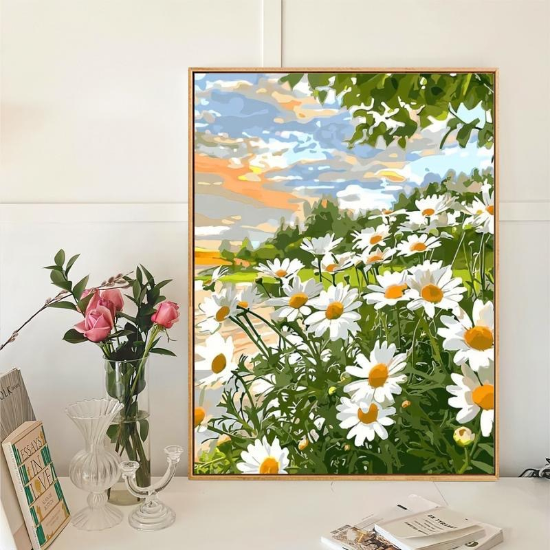 orfon [มีเฟรม] ระบายสีตามตัวเลข ของขวัญ diy สำหรับตกแต่งบ้าน ขนาด 50X40 ซม. ภาพวาด ระบายสีตาม ...