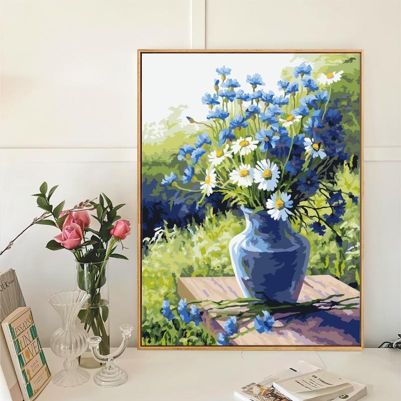 orfon [มีเฟรม] ระบายสีตามตัวเลข ของขวัญ diy สำหรับตกแต่งบ้าน ขนาด 50X40 ซม. ภาพวาด ระบายสีตาม ...