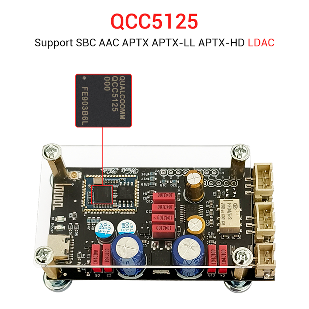 Diymore ZK-QCC Qualcomm QCC5125 QCC3034 บอร์ดถอดรหัสบลูทูธ 5.1 APTX LDAC เกรดไข้ | Shopee Thailand