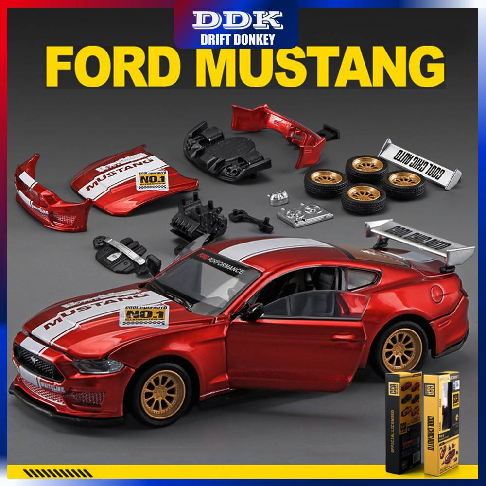 FORD MUSTANG GT 1:42 Diecast DIY รุ่นของเล่นรถดึงกลับสําหรับเด็กเพื่อน ...