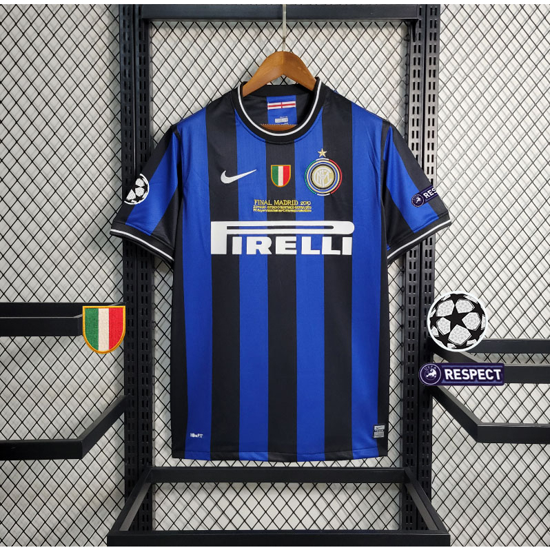 เสื้อกีฬาแขนสั้น ลายทีมชาติฟุตบอล Inter Milan 09/10 ชุดเหย้า UCL Final ...