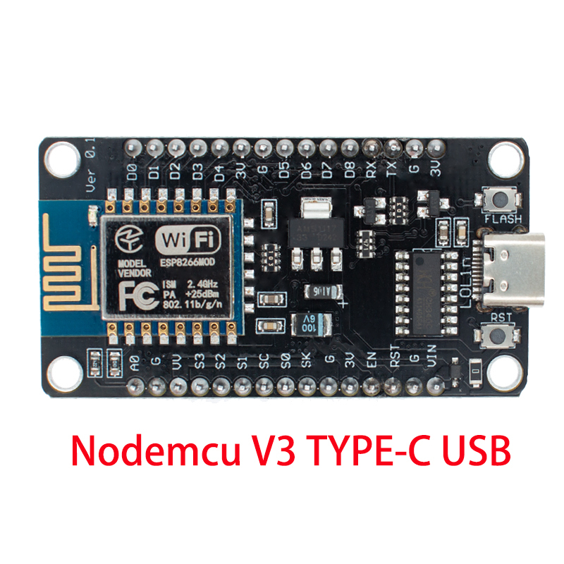 โมดูลไร้สาย CH340 / CP2102 Nodemcu V3 Nodemcu V2 Lua Wifi กับเสาอากาศ ...