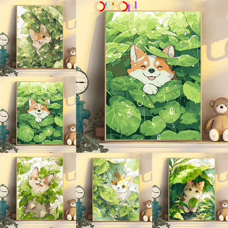 orfon ระบายสีตามตัวเลข ภาพระบายสีตามตัวเลข ของขวัญ diy - 50X40ซม ภาพวาด ระบายสีตามตัวเลข ...