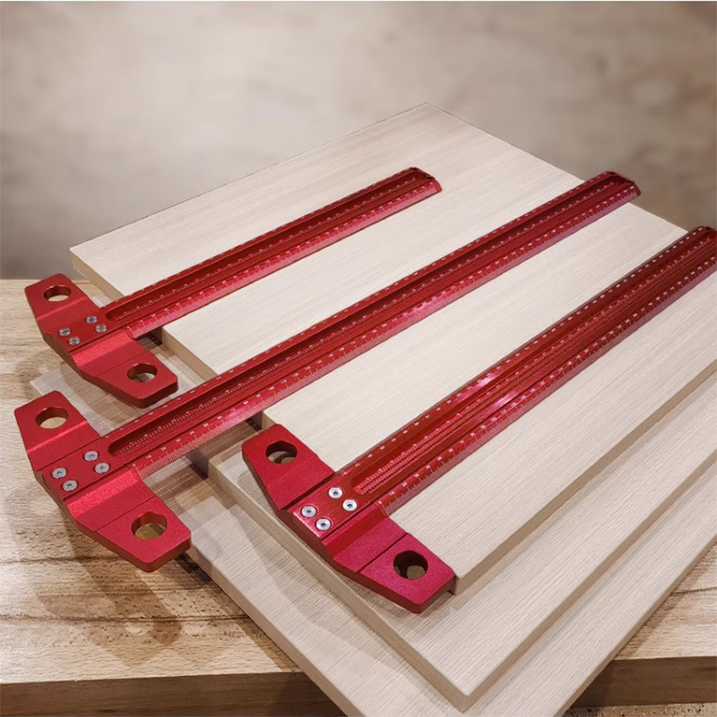 Woodworking Scribe 300-600mm T-type Ruler Scribing ruler Aluminum alloy ...