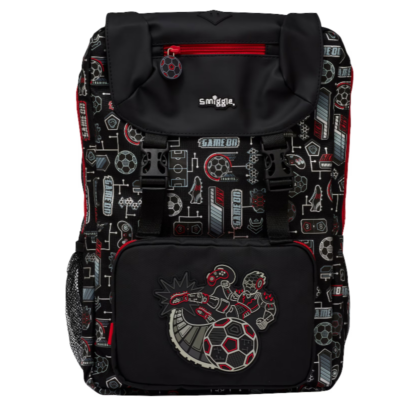 กระเป๋าเป้สะพายหลัง ลายทีมชาติฟุตบอล Smiggle Black Mecha แบบพับได้ ...