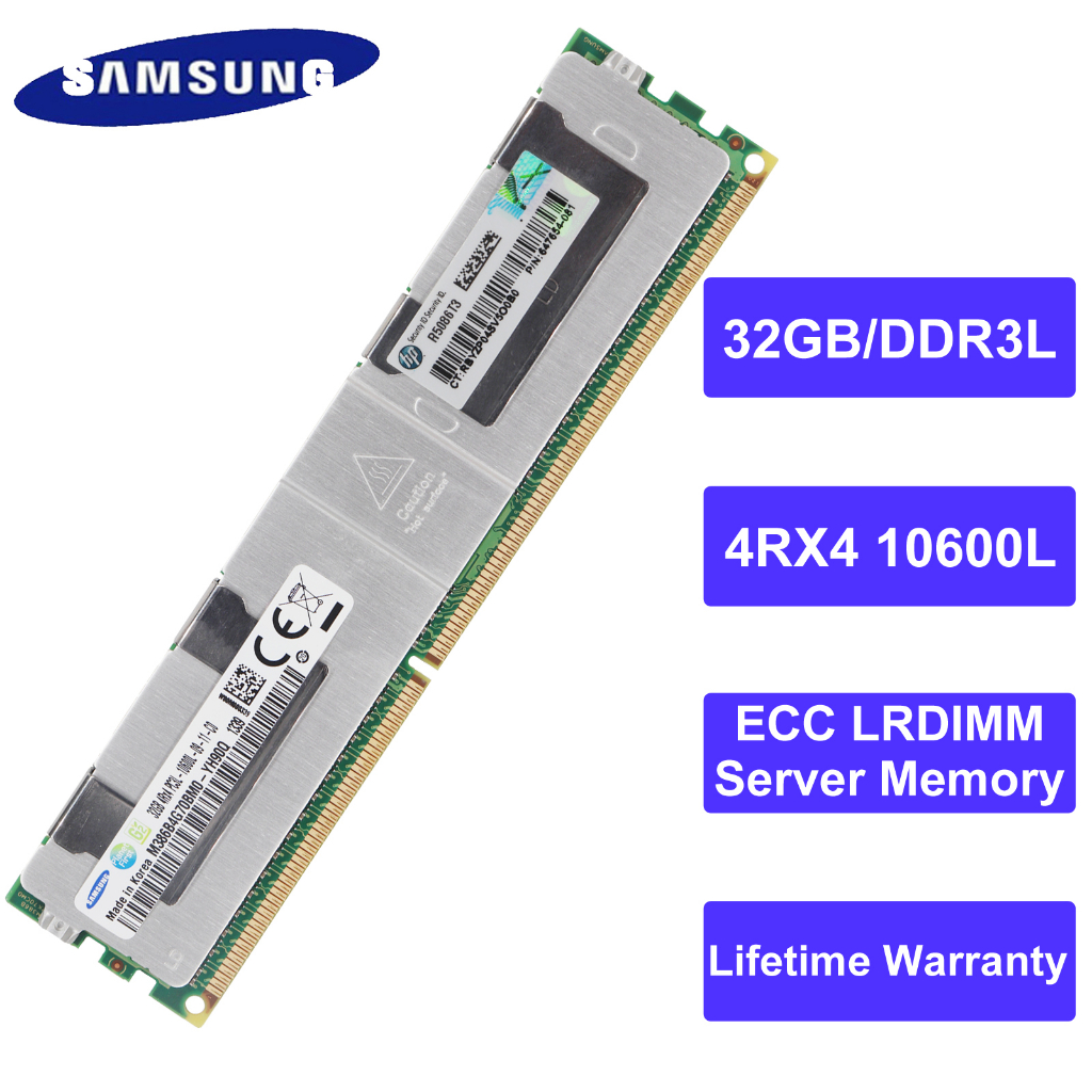หน่วยความจําเซิร์ฟเวอร์ สําหรับ Samsung 32GB DDR3 DDR3L-1866Mhz 1600Mhz ...