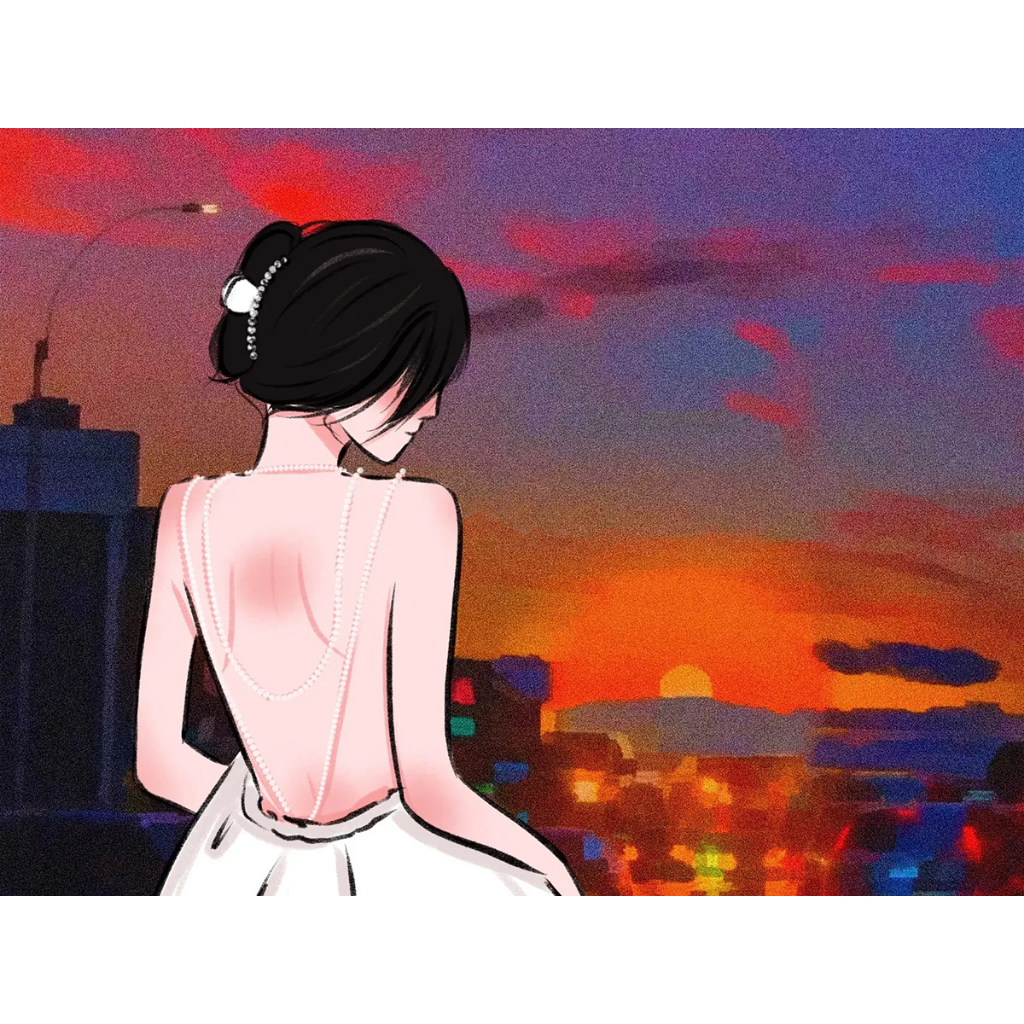 orfon คู่รัก ระบายสีตามตัวเลข diy ภาพระบายสีตามตัวเลข 30x40 ของขวัญ | Shopee Thailand