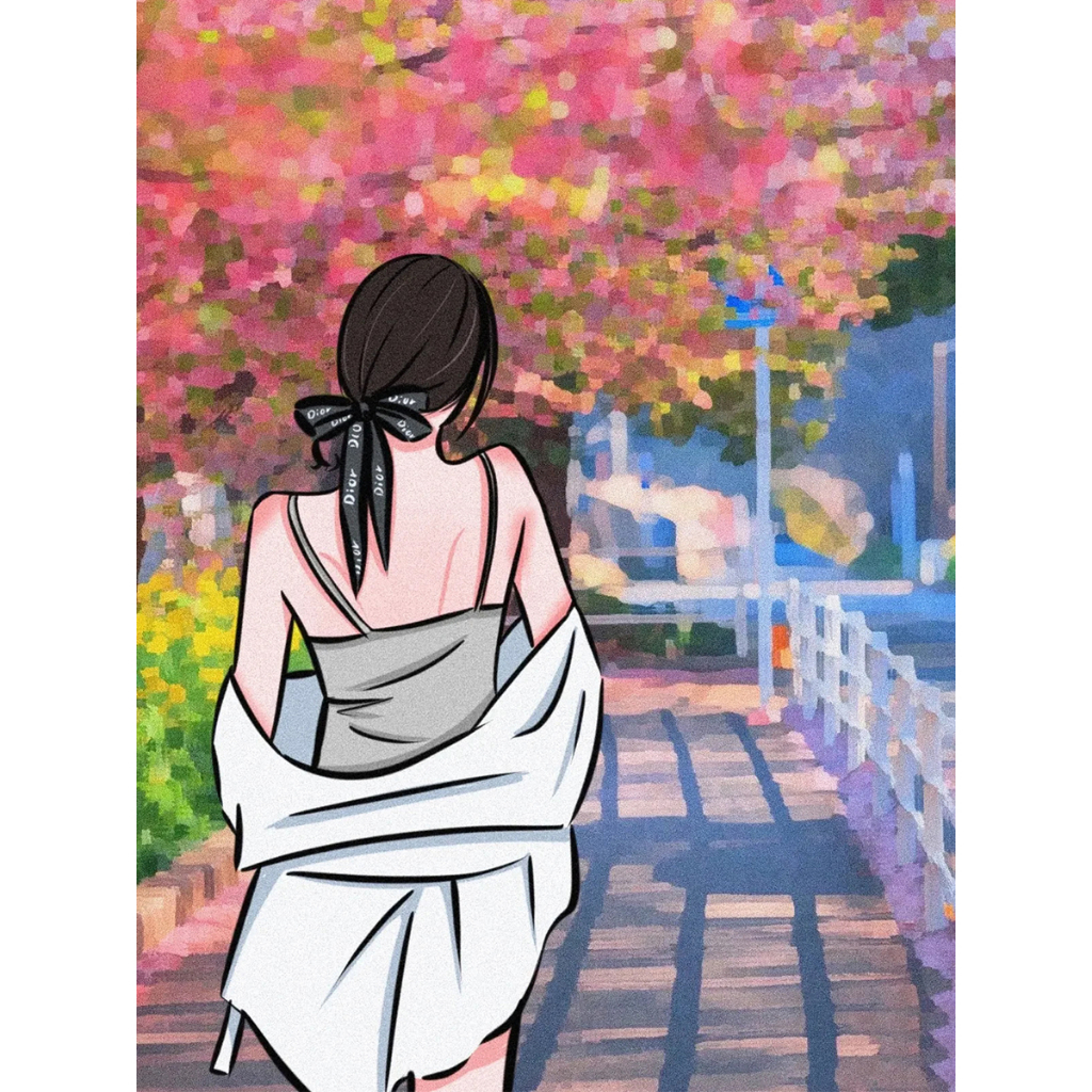 orfon คู่รัก ระบายสีตามตัวเลข diy ภาพระบายสีตามตัวเลข 30x40 ของขวัญ | Shopee Thailand