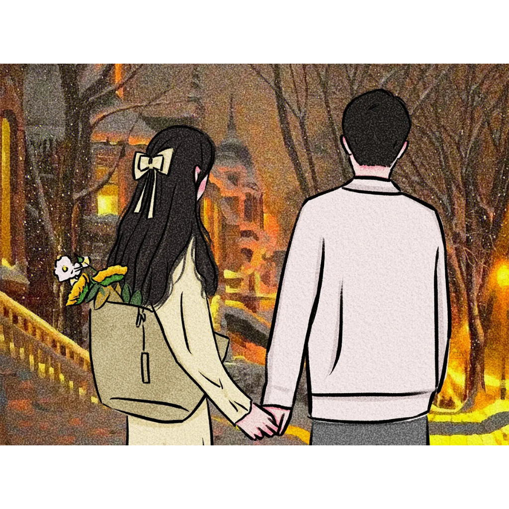 orfon คู่รัก ระบายสีตามตัวเลข diy ภาพระบายสีตามตัวเลข 30x40 ของขวัญ | Shopee Thailand