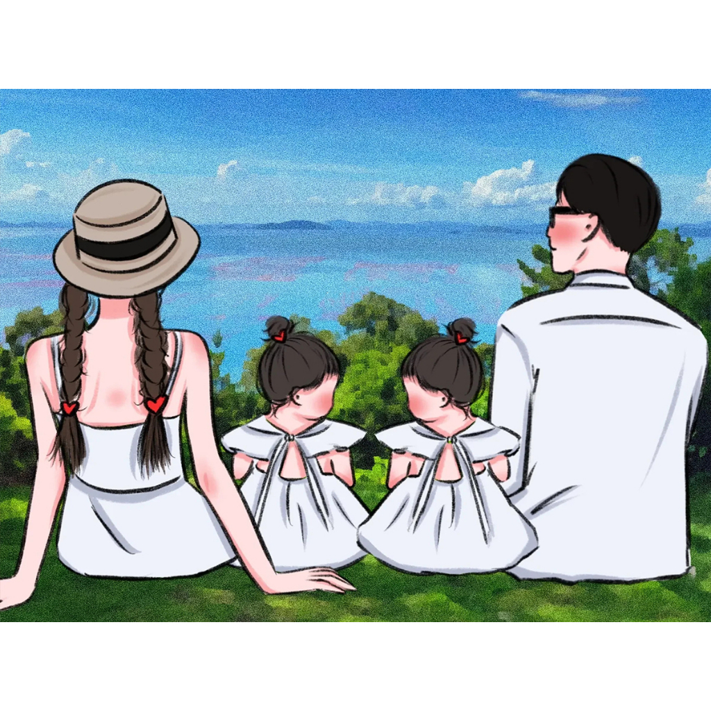 orfon คู่รัก ระบายสีตามตัวเลข diy ภาพระบายสีตามตัวเลข 30x40 ของขวัญ | Shopee Thailand