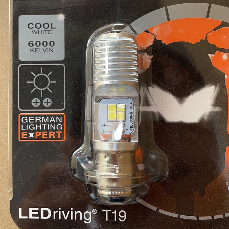 T19 สีขาวสีเหลืองรถจักรยานยนต์ H4 LED HEADLIGHT BULB HI / LO BEAM MOTOR ...