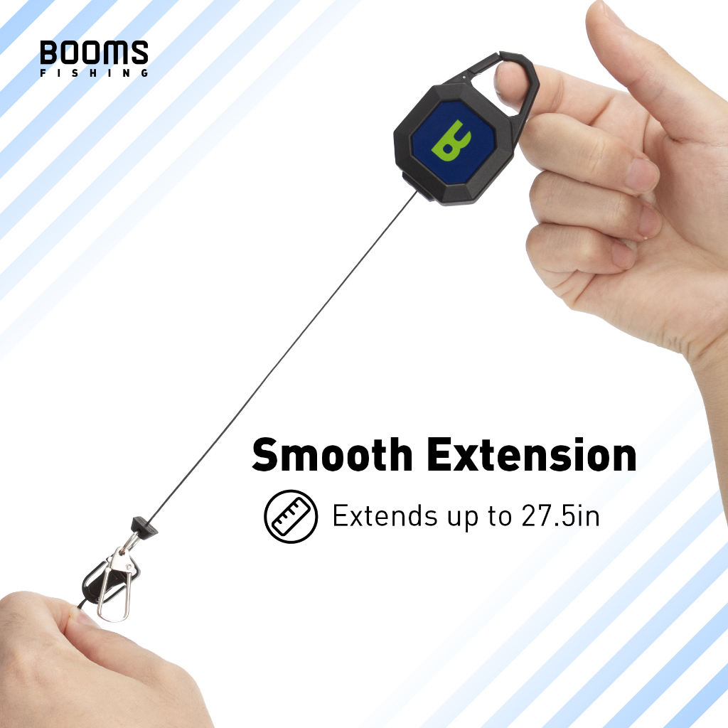 Booms RG4 อุปกรณ์ตกปลา พวงกุญแจล็อกสายเบ็ดตกปลา แบบยืดหดได้ พร้อมสาย ...