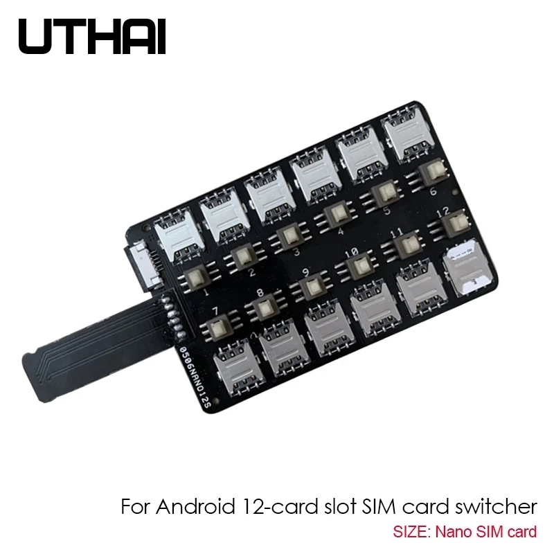 อะแดปเตอร์ซิมการ์ด T13 12 ช่อง สีเขียว สําหรับ IPhone Android Mini Sim ...