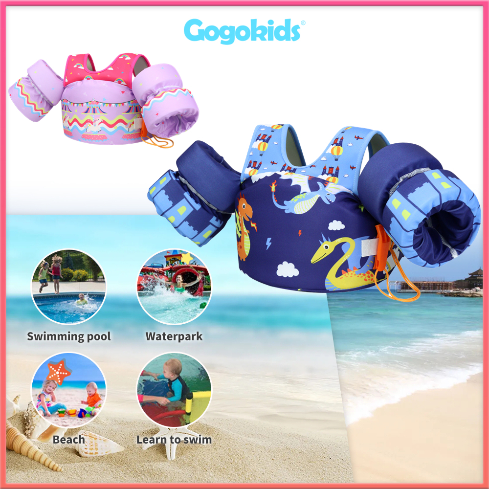 Gogokids เสื้อชูชีพว่ายน้ํา แบบลอยน้ํา สําหรับเด็ก 10-27 กก. | Shopee ...