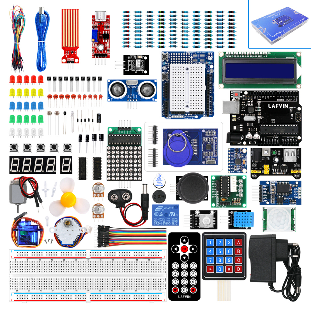 LAFVIN ชุดสตาร์ทอัลติเมท พร้อมบอร์ด UNO R3 เข้ากันได้กับ Arduino IDE ...