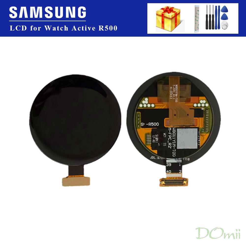 แผงหน้าจอสัมผัส LCD 1.1 นิ้ว 40 มม. สําหรับ Samsung Galaxy Watch Active ...