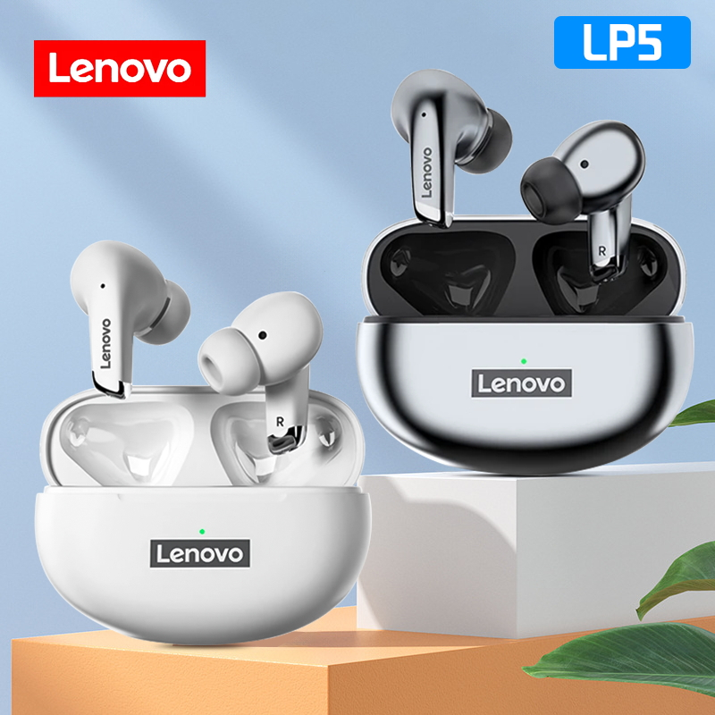 ชุดหูฟังบลูทูธ Lenovo LP5 TWS พร้อมไมโครโฟน HiFi HD เสียงเบา ความทนทานสูง | Shopee Thailand