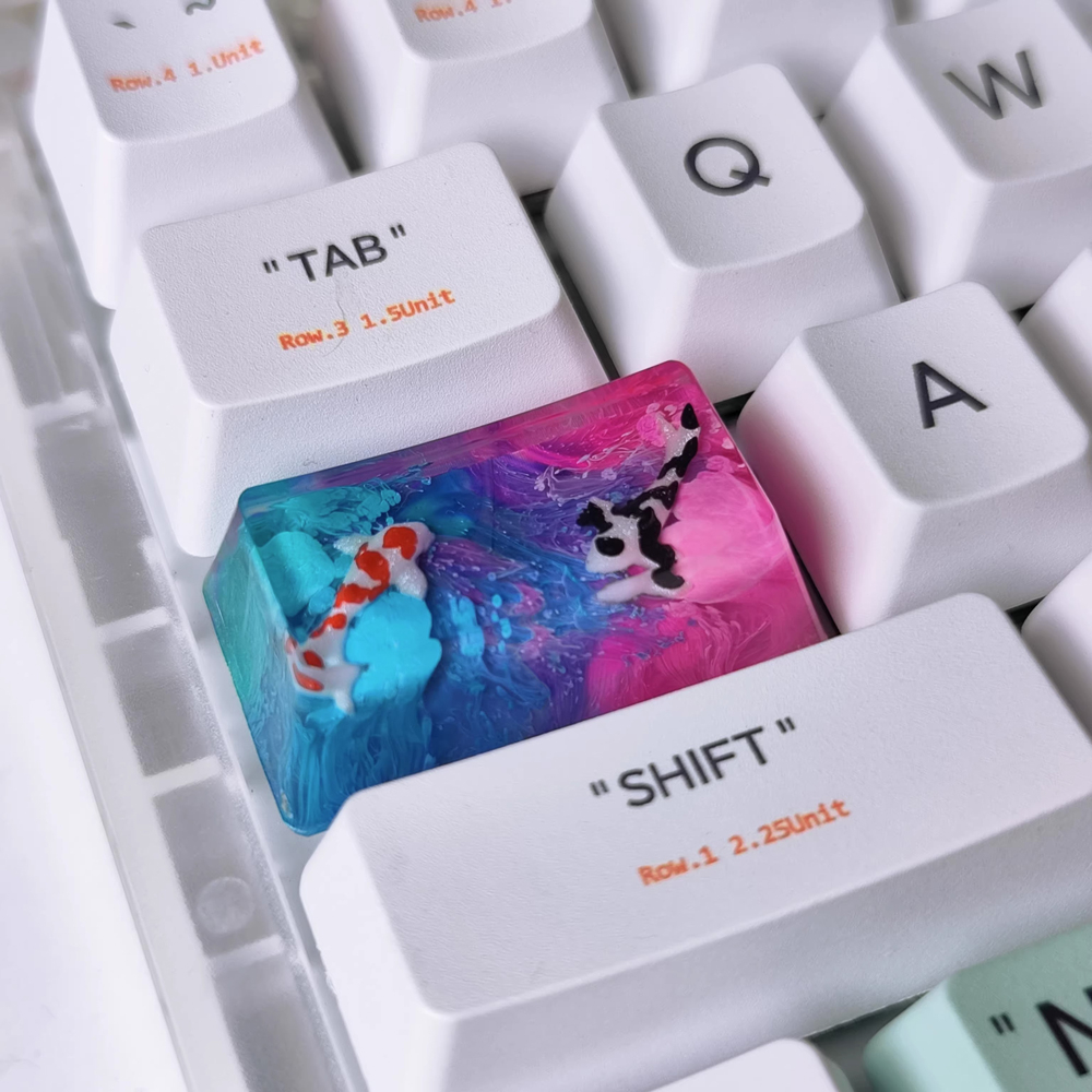 Mechanical Keyboard Personality 1.75u Capital Key Resin Drop Key Cap ...
