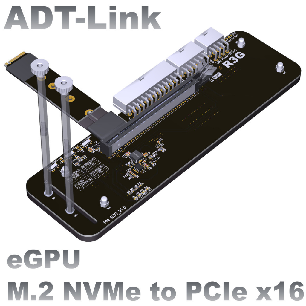 [ปรับแต่ง] Adt-link R3G โน้ตบุ๊คกราฟิกการ์ดภายนอกกับ M.2 NVMe PCIe3.0/4 ...