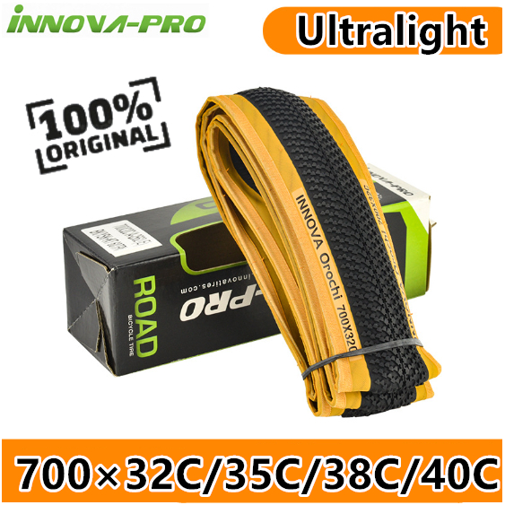 INNOVA 700c*32C/35C/38C/40C กรวดออฟโรดขอบสีเหลือง ultra-light พับ tyre ...