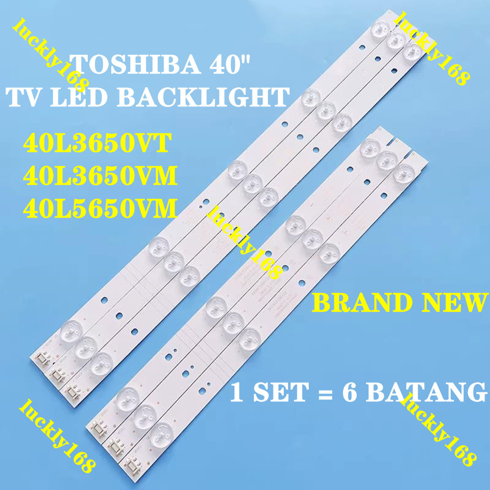 ใหม่ หลอดไฟแบ็คไลท์ Toshiba 40L3650vt 40L3650VM 40L5650VM 40L1600VJ ...