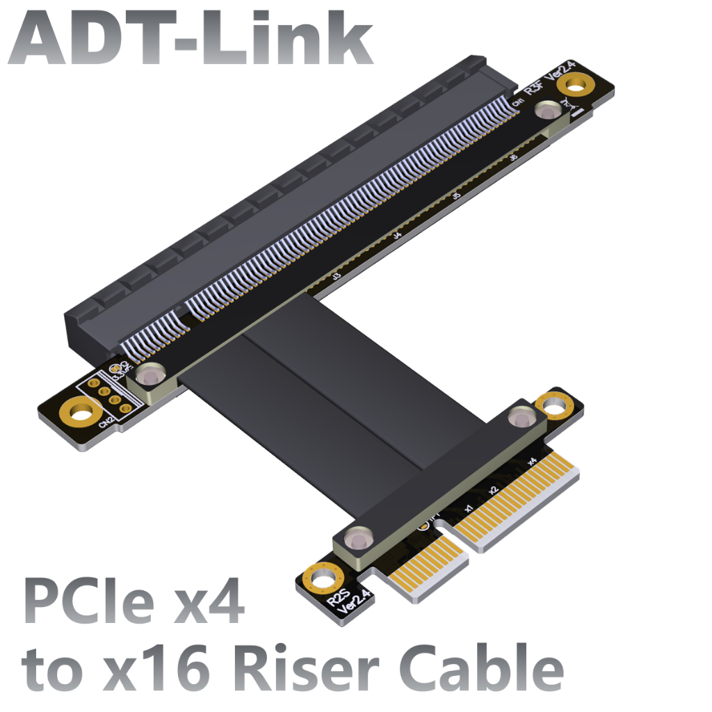 [ปรับแต่ง] ADT-Link PCI-E x4 Extension Cable Adapter Cable x16 16x 4x ...