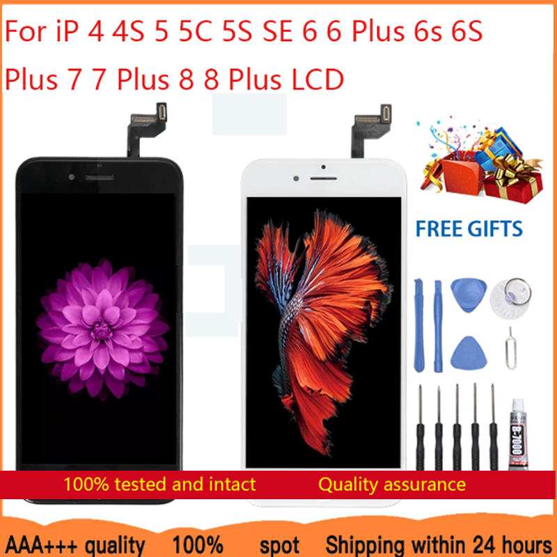อะไหล่หน้าจอ LCD แบบเปลี่ยน สําหรับ iP 4 4s 5 5C 5S SE 6 6 Plus 6S 6S ...