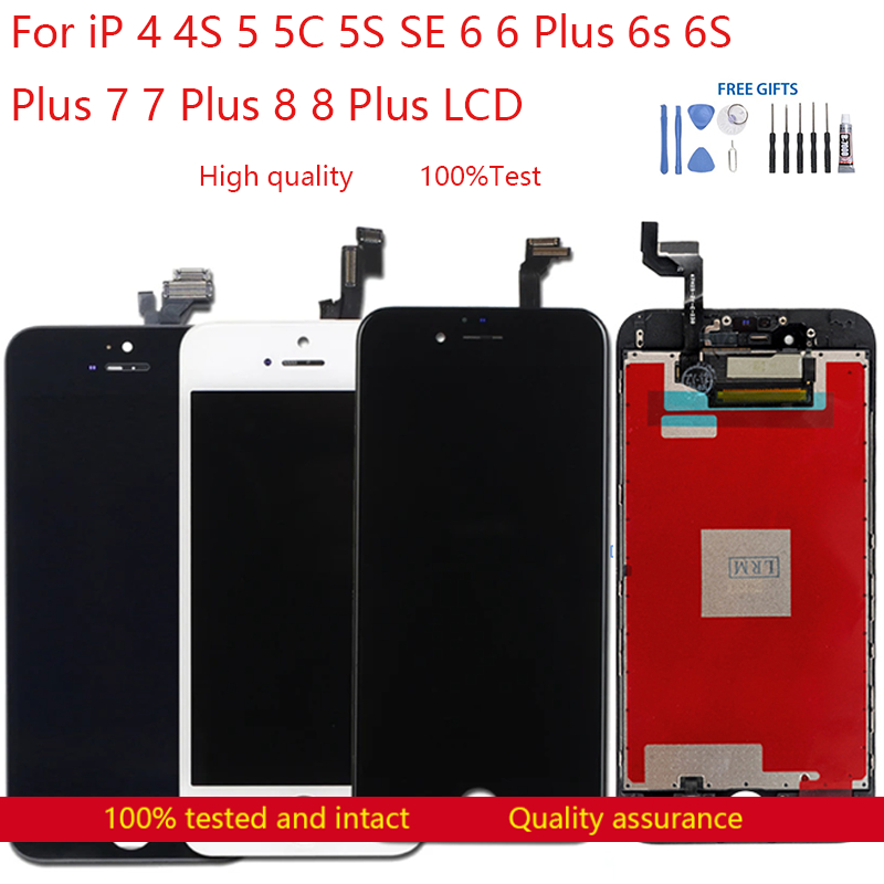 หน้าจอสัมผัส LCD แบบเปลี่ยน สําหรับ iPhone 4 4s 5 5C 5S SE 6 6 Plus 6S ...