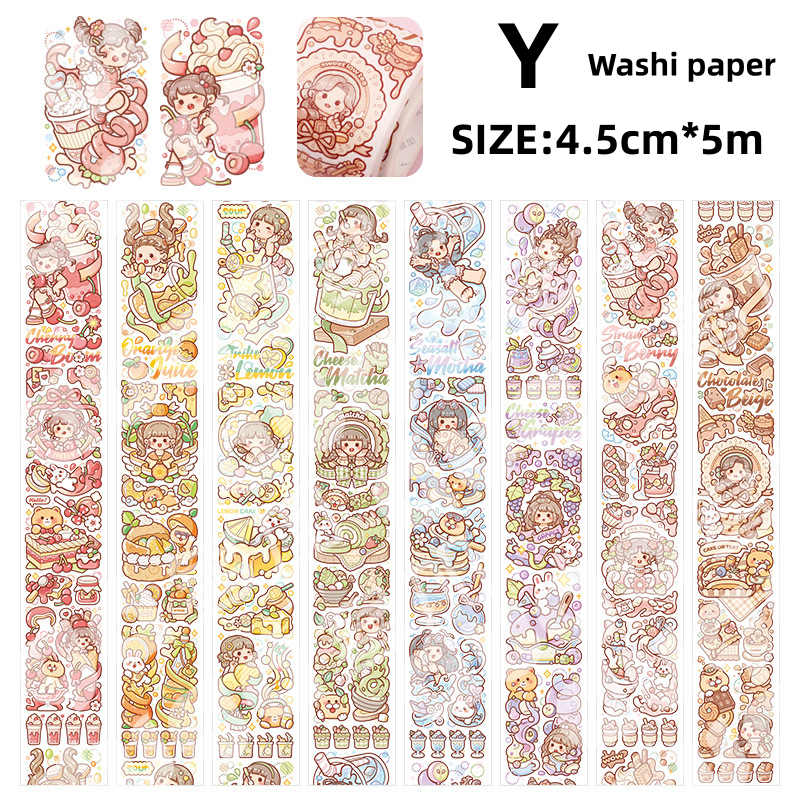 [Ready Stock] Small Mochi Paper Tape Sticker Whole Roll 5 Meters ...