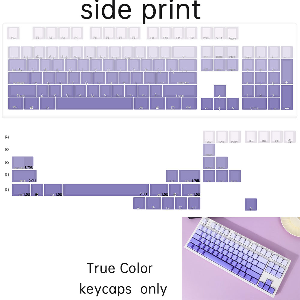 【JKDK】polar day PBT keycap translucent OEM profile gray and white ...
