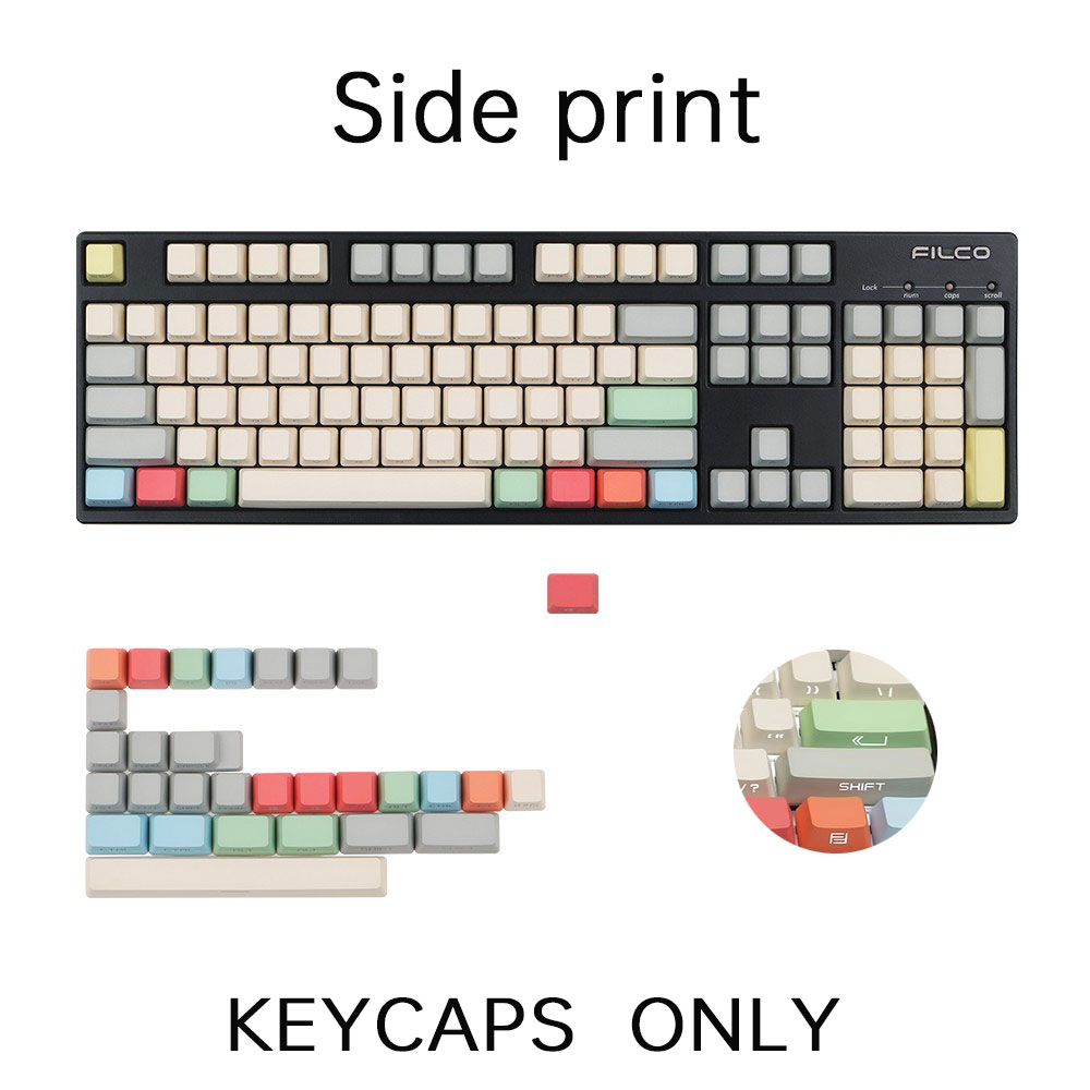 【JKDK】polar day PBT keycap translucent OEM profile gray and white gradient color keycaps ...