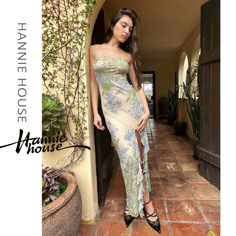 Hannie- ชุดเดรสค็อกเทล เปิดหลัง พิมพ์ลายดอกไม้ สําหรับผู้หญิง | Shopee ...