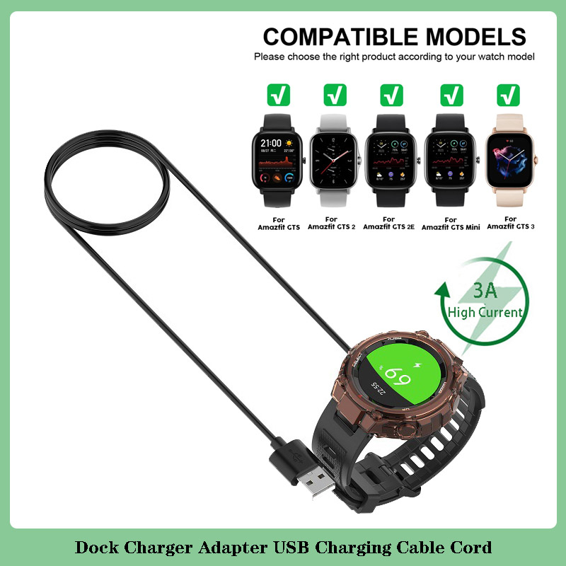 Smartwatch Dock Charger อะแดปเตอร์สายชาร์จ USB สําหรับ Huami Amazfit ...