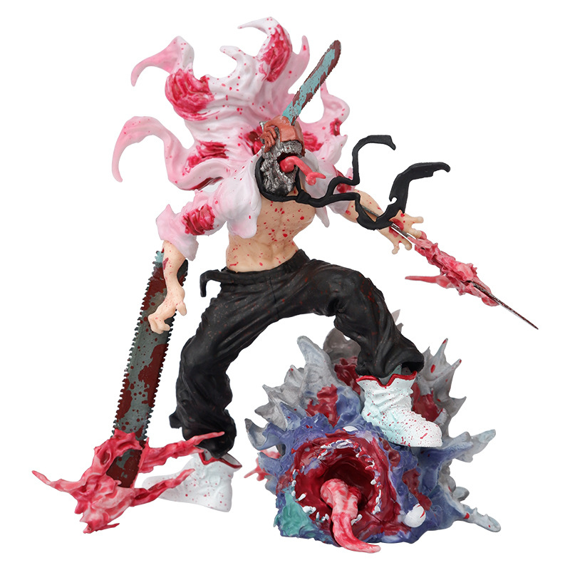 16.5 ซม. Chainsaw Man Figura Denji Rage Battle ค้างคาวปีศาจ PVC รูปของ ...