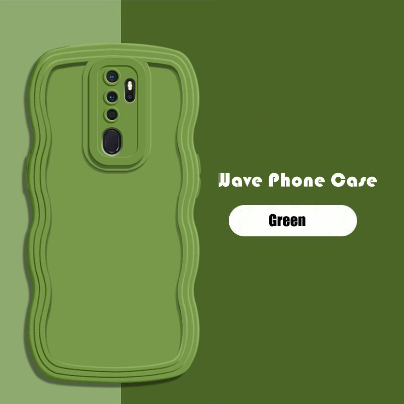 Candy สี Wave กันชนเคสโทรศัพท์ OPPO A9 A5 A31 A53 2020 A52 A72 A92 A7 ...