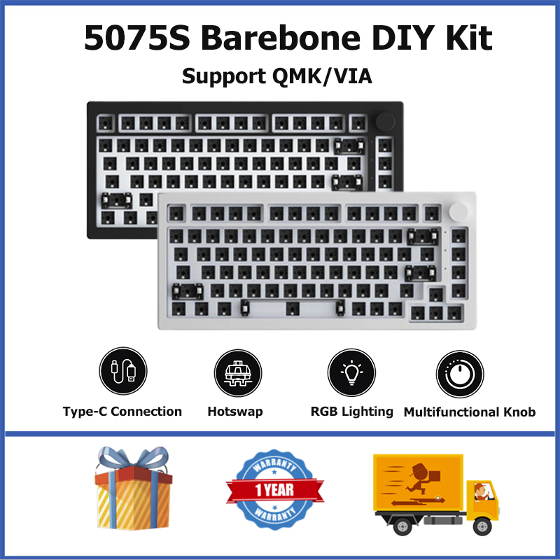 Akko 5075S ชุดคีย์บอร์ดเมคคานิคอล มีสาย RGB รองรับ QMK/VIA | Shopee ...