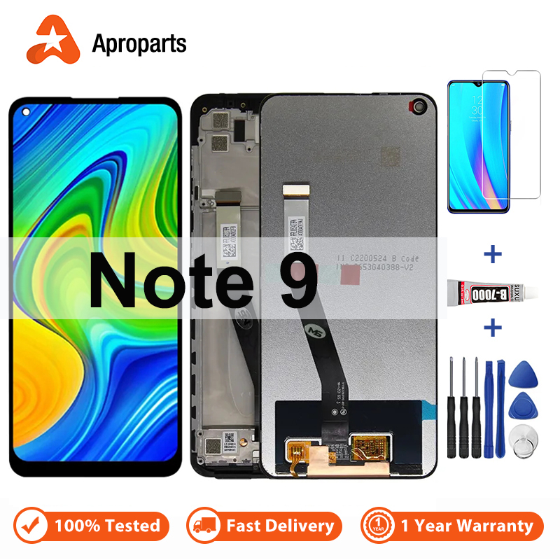 LCD สําหรับ Xiaomi Redmi หมายเหตุ 9 Note9 4G M2003J15SC M2010J19SC จอแสดงผล Touch Screen ...