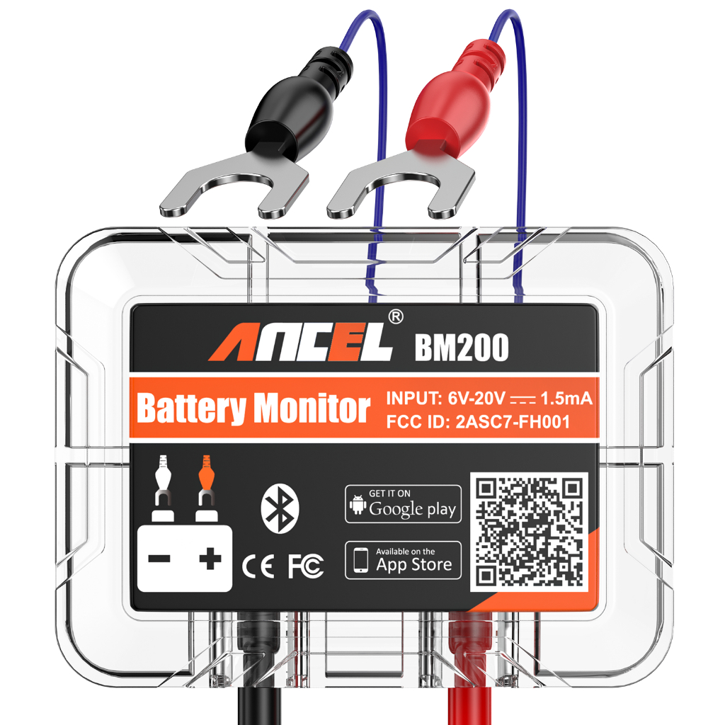 ANCEL BM200 12V Car Battery Tester Bluetooth 4.2 Digital Car Battery ...