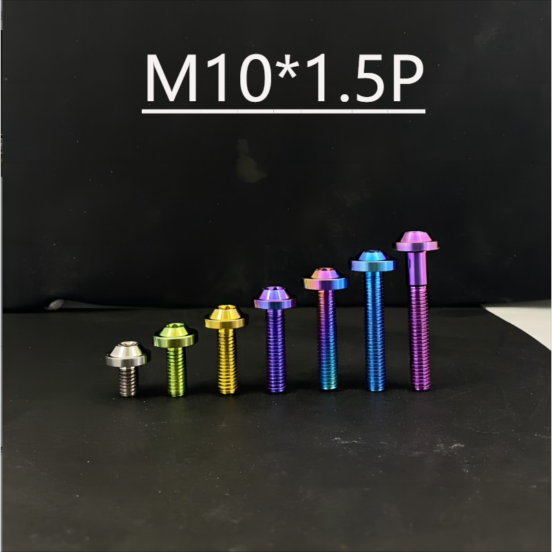 สกรูไทเทเนียมอัลลอย หัวใหญ่ TC4/GR5 M10 พิช 1.5P M10X15 มม.-90 มม. M10 ...