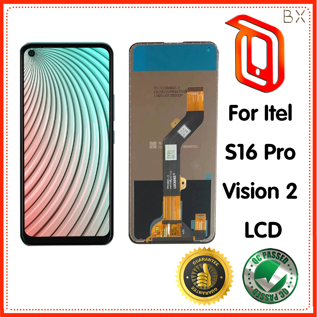 อะไหล่หน้าจอสัมผัสดิจิทัล LCD แบบเปลี่ยน สําหรับ Itel Vision 2 S16 Pro ...
