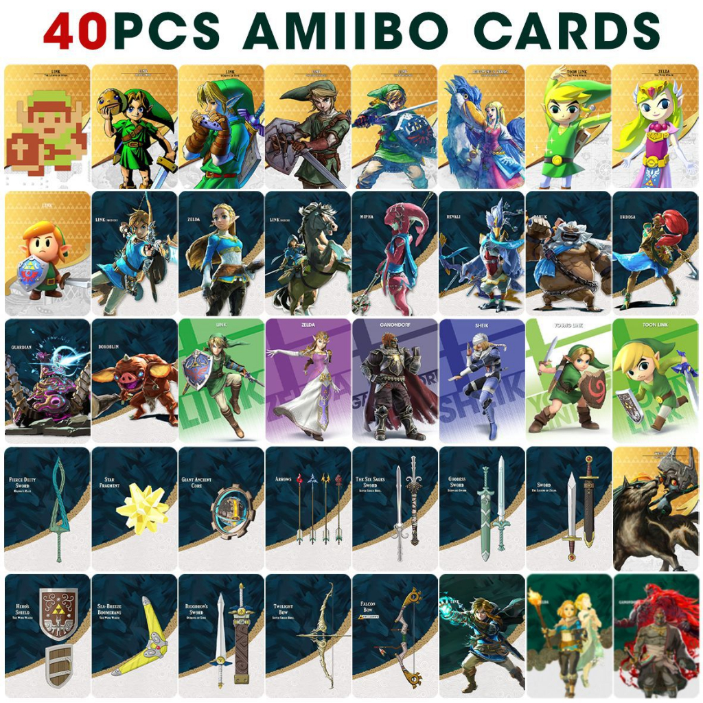 ใหม่ 40 ชิ้น/เซ็ตมินิการ์ด the Legend of Zelda Tears of the Kingdom ...
