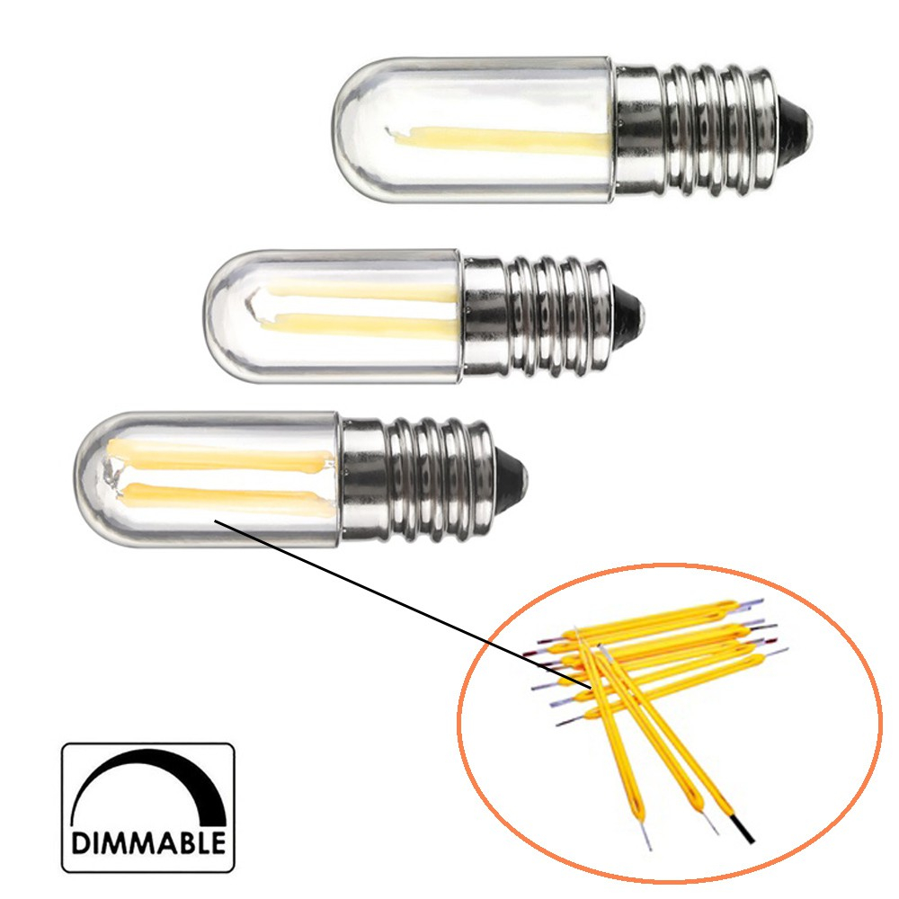 หลอดไฟ LED COB E14 E12 220V หรี่แสงได้ 1W 2W 4W สีขาวอบอุ่น ขนาดเล็ก | Shopee Thailand