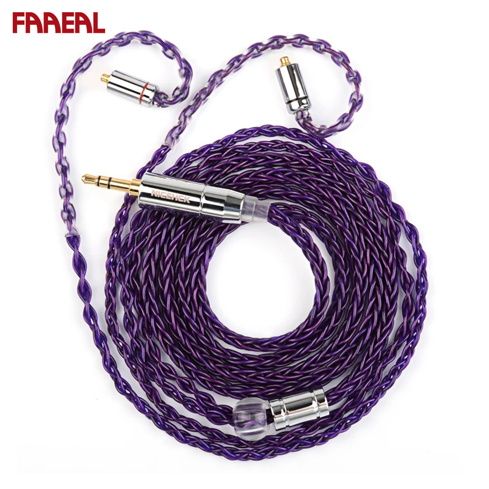 Faaeal NiceHCK PurpleSE เอียร์บัดอัพเกรดสายนําเข้า 8 Strands FURUKAWA ทองแดงหูฟังเปลี่ยนสาย MMCX ...