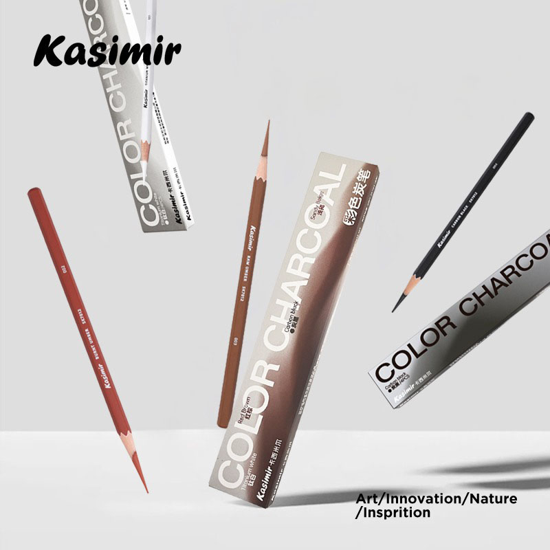 Kasimir 4 ชิ้น / เซต ดินสอสีถ่าน มืออาชีพ ดินสอสี วาดภาพ สําหรับร่างภาพ ...