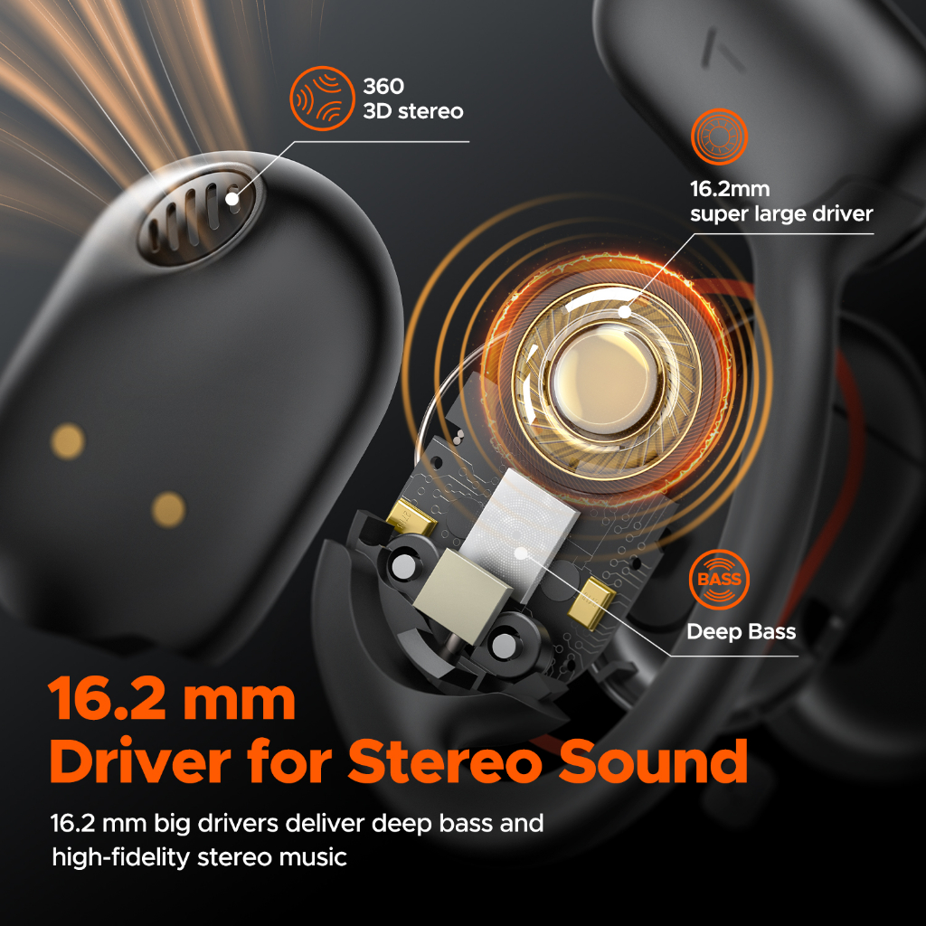 Soundpeats TRUEFREE O1 หูฟังบลูทูธไร้สาย 5.3 แบบตะขอเกี่ยวหู | Shopee Thailand