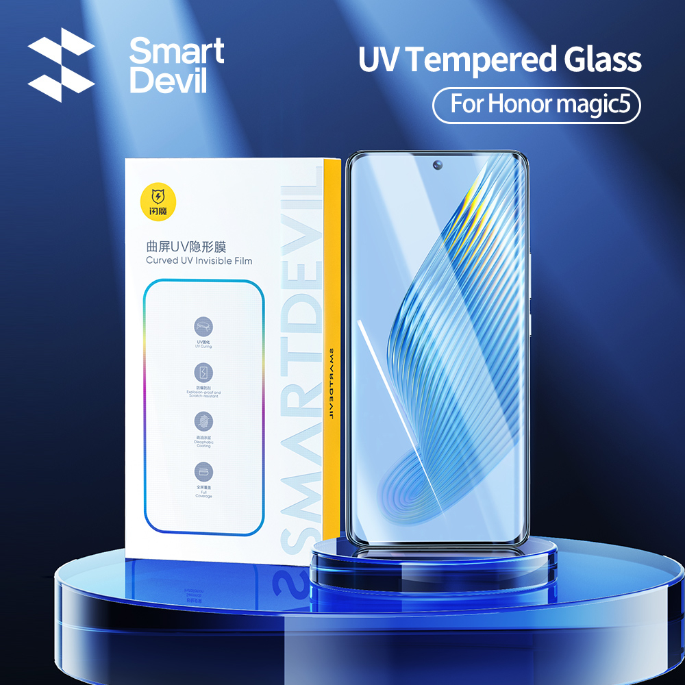 SmartDevil uv กระจกนิรภัยกันรอยนิ้วมือ แบบเต็มจอ สําหรับ Huawei Honor ...
