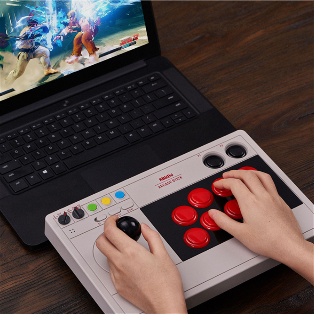 8bitdo Arcade Stick จอยสติ๊ก V3 พร้อมตัวรับสัญญาณไร้สายบลูทูธ 2.4g สําหรับ Nintendo Switch OLED ...