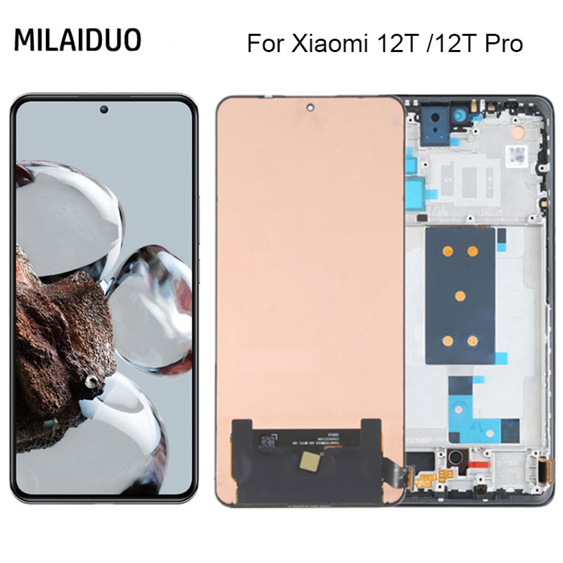 ของแท้ AMOLED / TFT LCD สําหรับ Xiaomi 12T 22071212Ag ชุดประกอบหน้าจอ ...