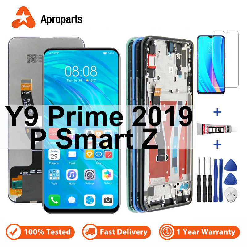 จอแสดงผลสำหรับ Huawei Y9 Prime 2019 STK-L21 P Smart Z LCD Touch Screen ...