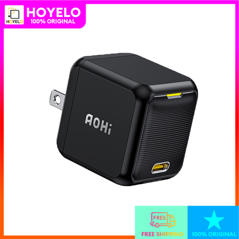 Aohi MAGCUBE 65W GAN + PD ชุดชาร์จเร็ว พร้อมสายเคเบิล LED | Shopee Thailand